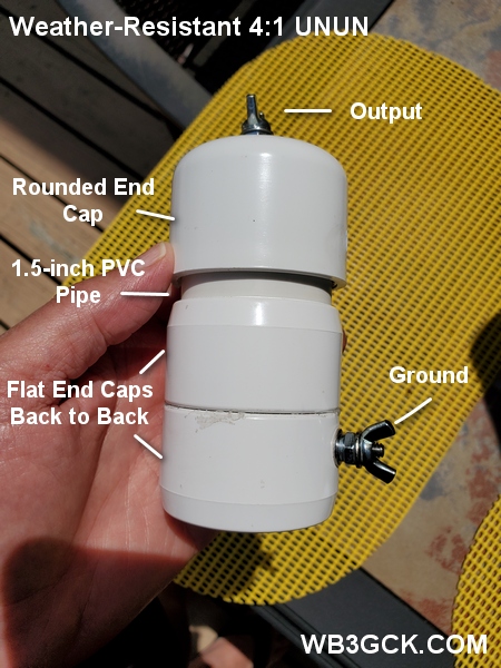 Weather-Resistant 4:1 UNUN – WB3GCK QRP Amateur Radio